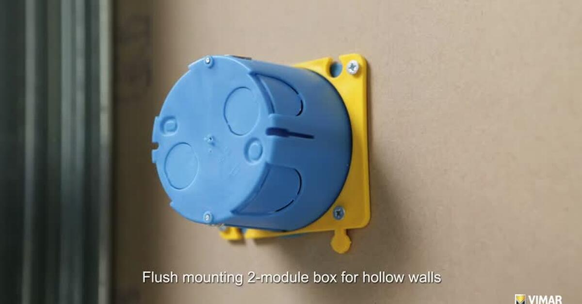Tutorial flush mounting boxes for hollow walls. - Vimar