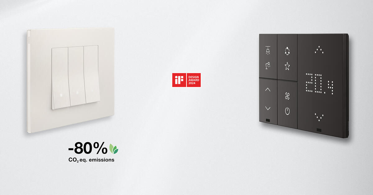 Mit Linea gewinnt Vimar den IF Design Award 2024 gleich zweimal