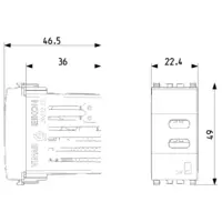 C+C-USB supply unit 15W 3A 5V 1M grey - 20292.CC