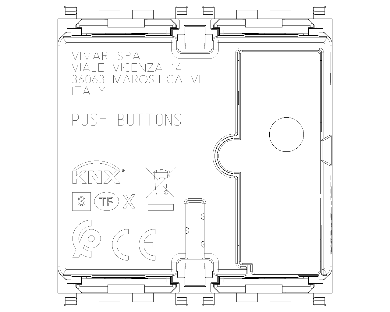 4-button KNX Secure control 2M - 01583