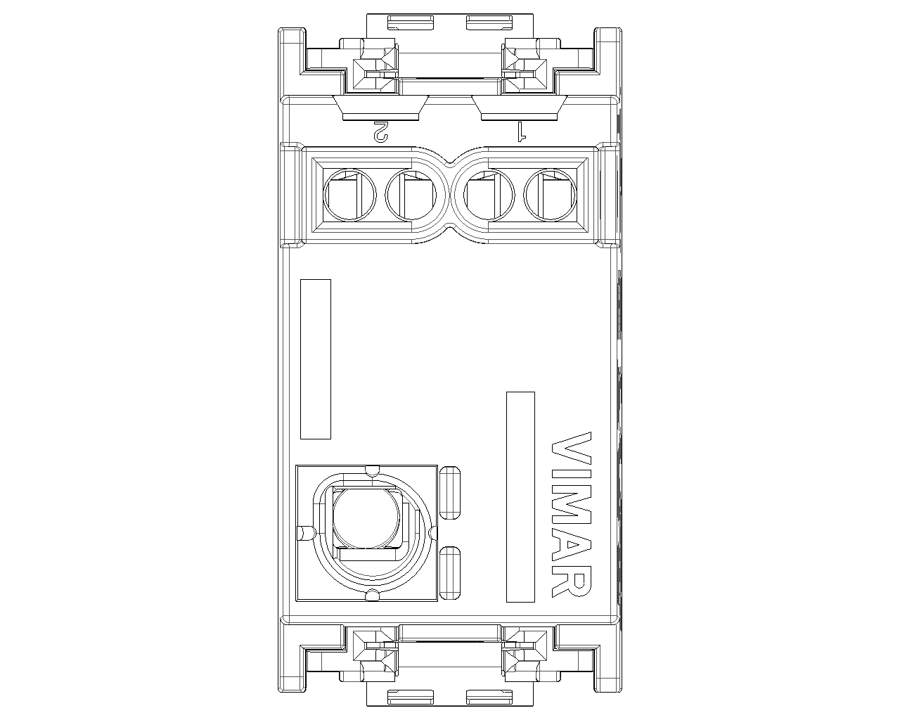 Taster 1P NO 10A Universal fluor. weiß - 16080.F.B