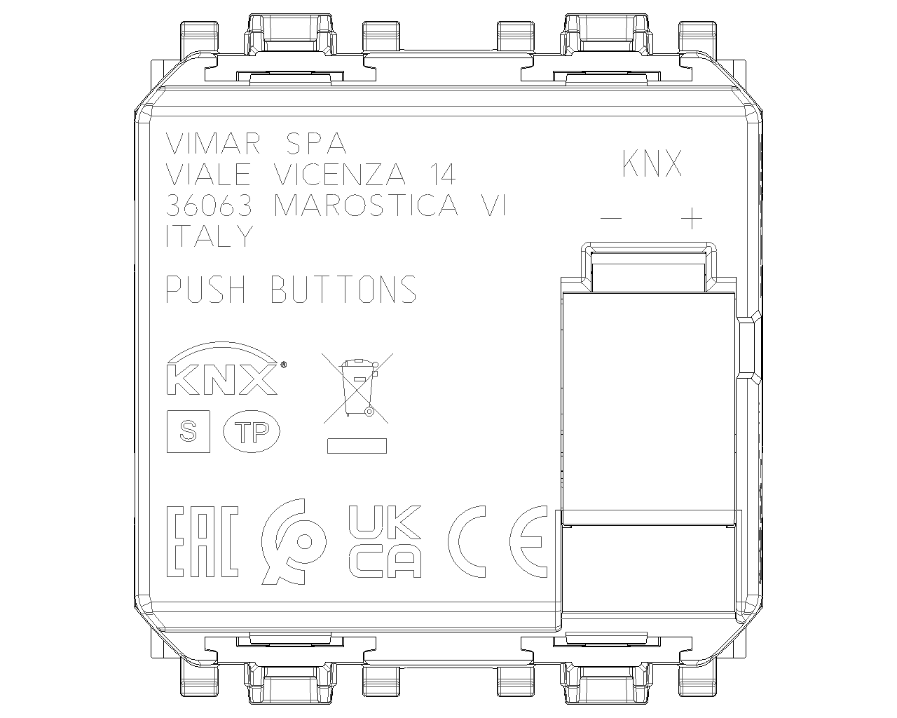 4-button KNX control 2M - 30580