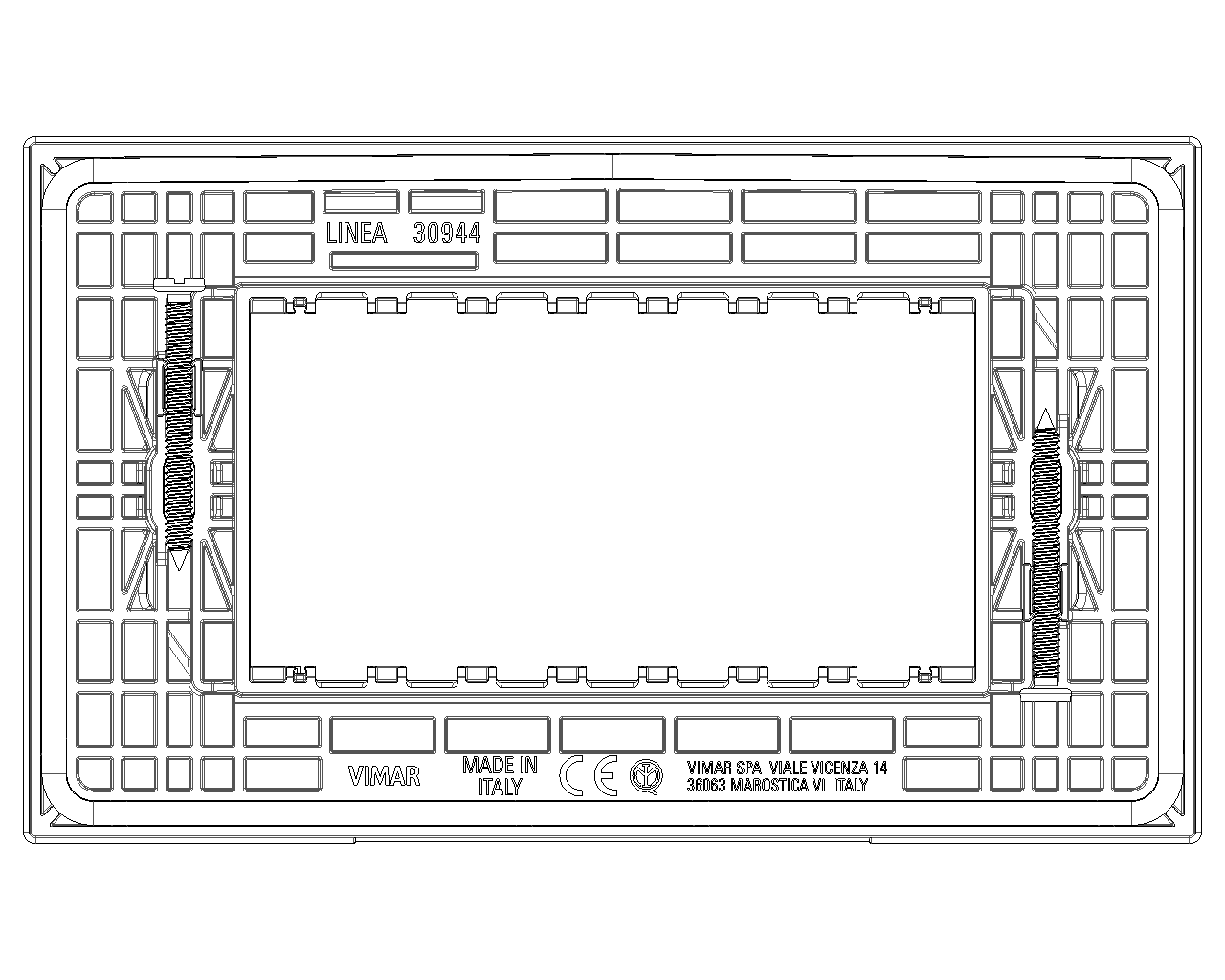 IP55 cover 4M +screws black - 30944.02