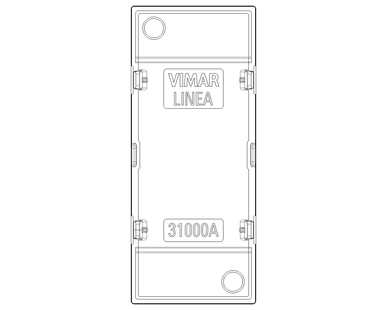 General products - Axial button 1M toggle symbol white - 31000A.IB - Vimar