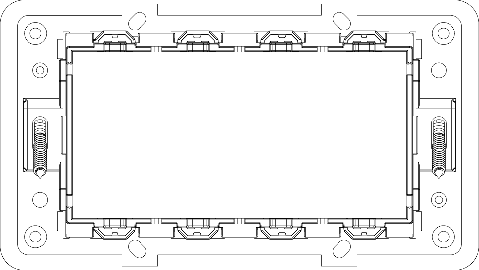 Product Catalogue - For rectangular boxes: Frame 4M +screws - 21614 - Eikon - Vimar energia positiva
