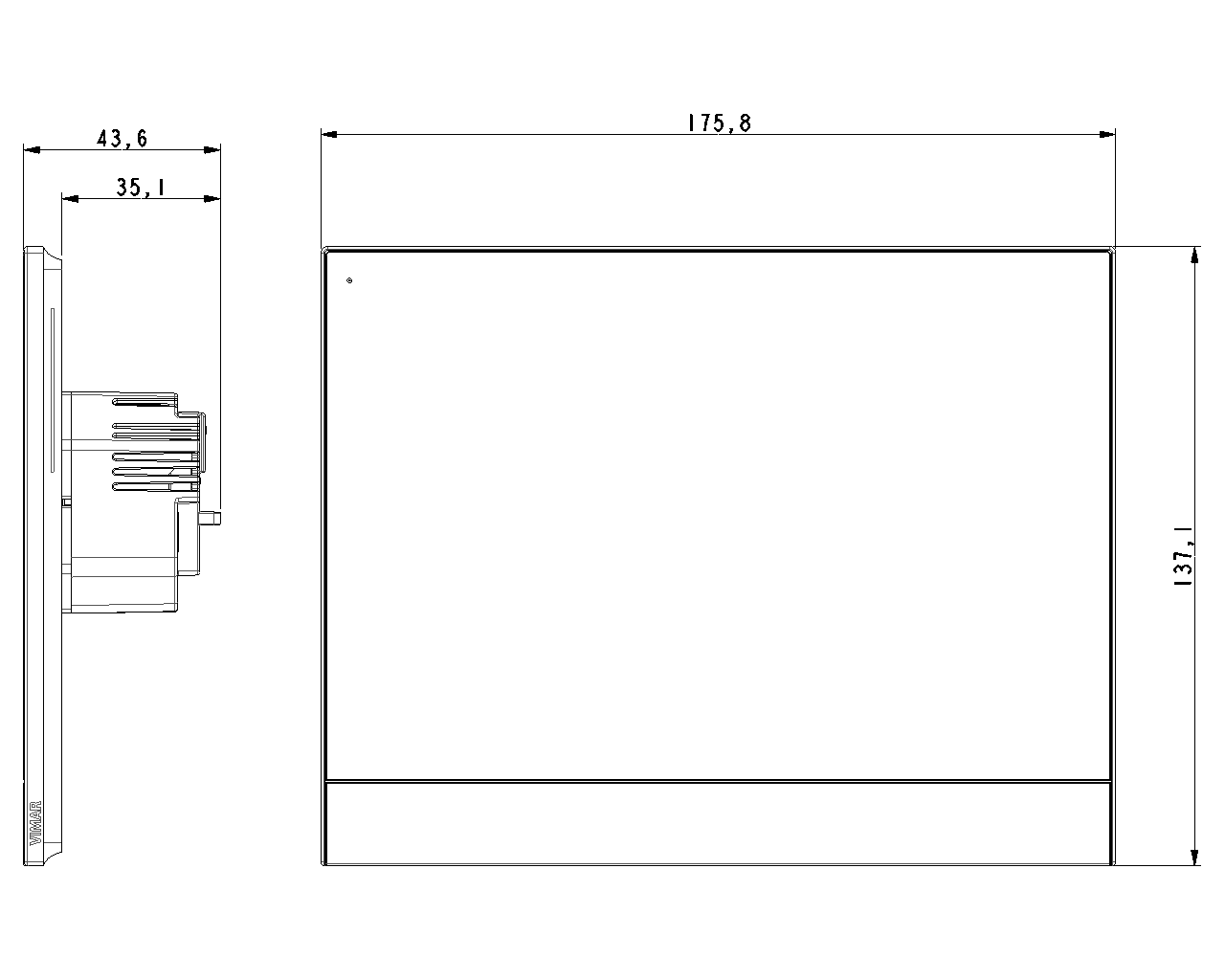 Supervisore touch IP 7in PoE bianco - 01423.B