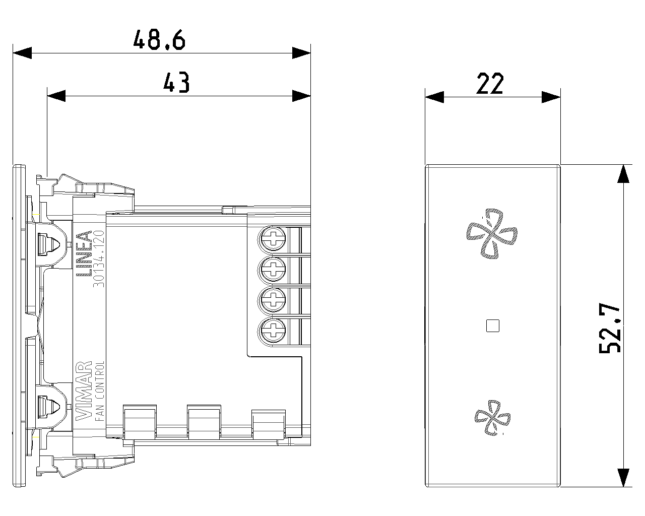 Regulador ventiladores 120V blanco - 30134.120B