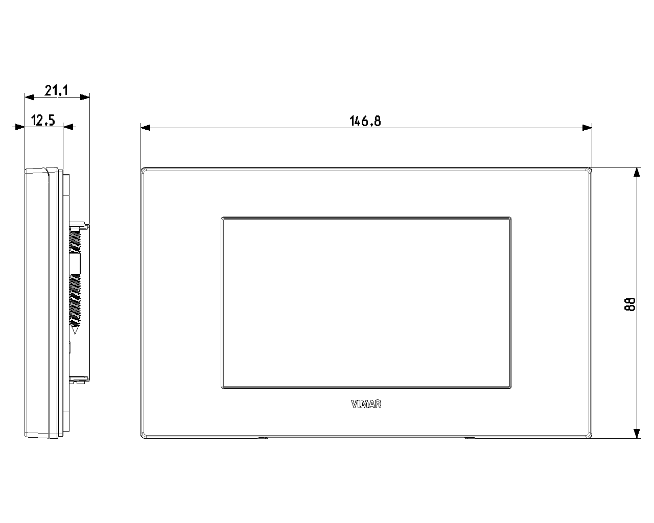 IP55 cover 4M +screws black - 30944.02