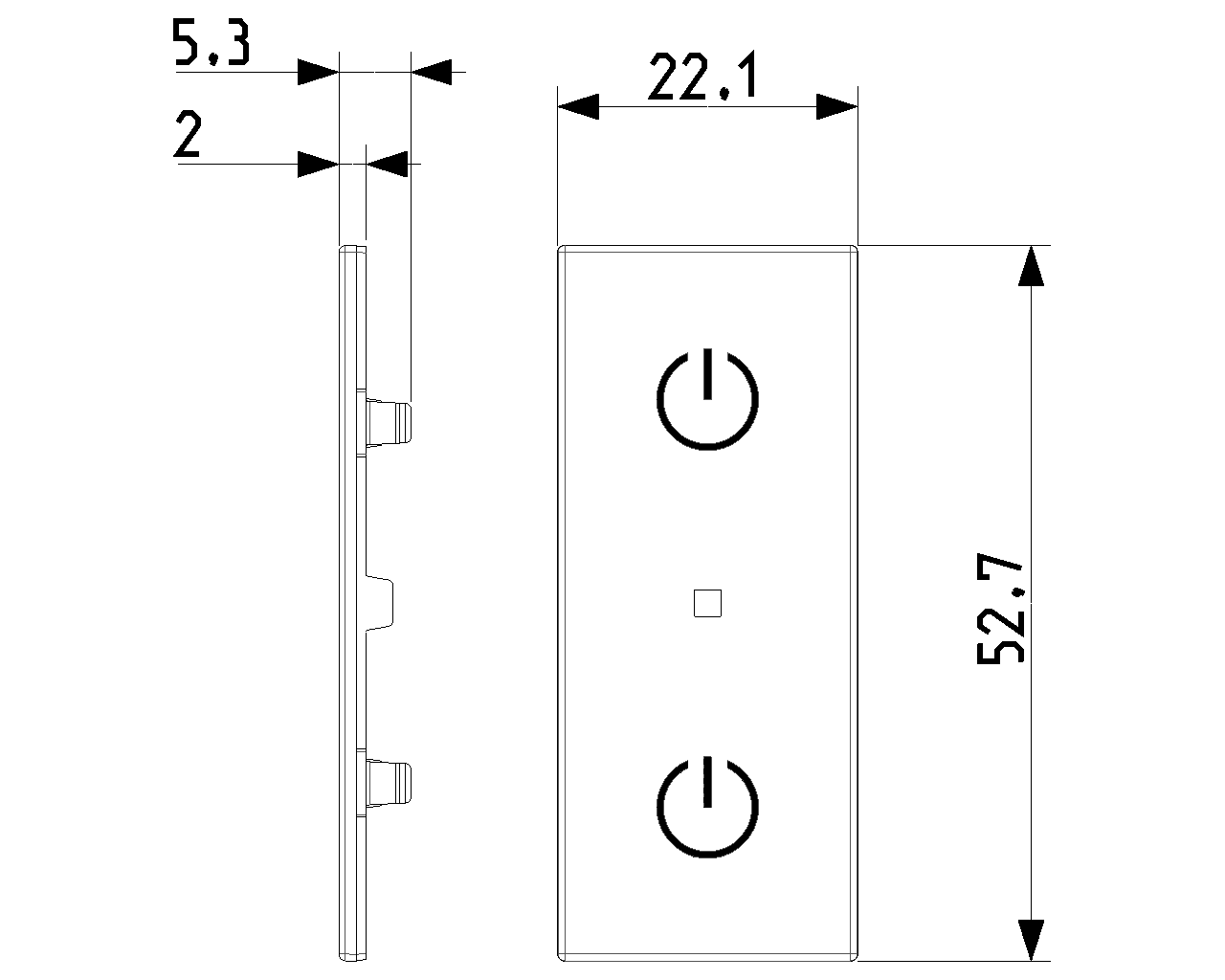 General products - Axial button 1M toggle symbol white - 31000A.IB - Vimar