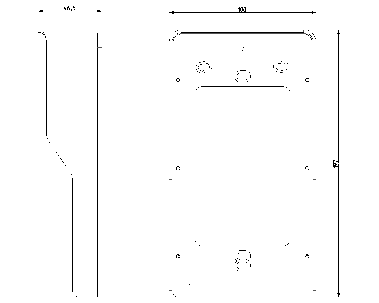 Rainproof frame for 40170 box 1M - 40177