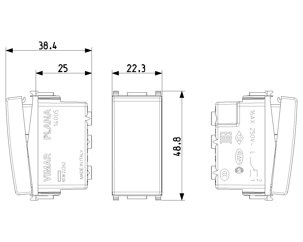 Product Catalogue - Basic devices: 1P 16AX 2-way switch white - 14005 ...