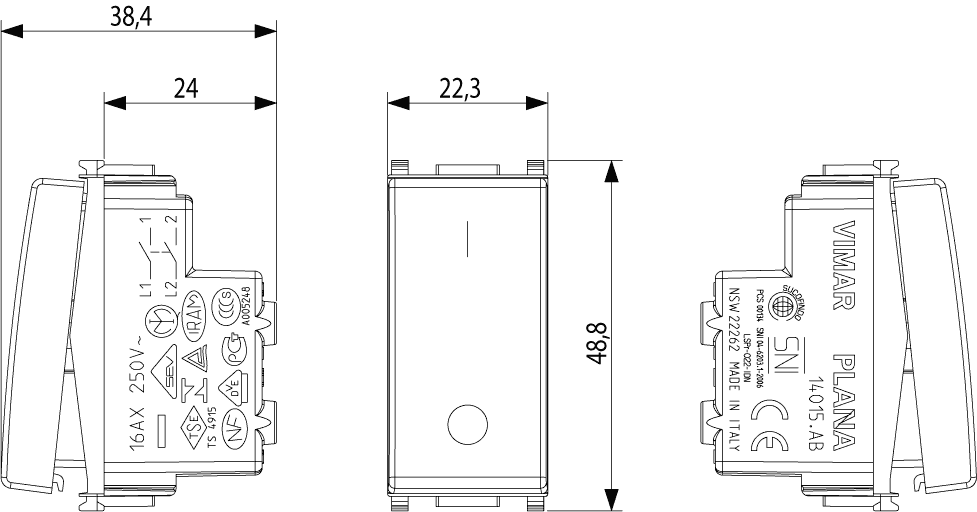 Product Catalogue - Basic devices: Antibacterial 2P 16AX 1-way switch ...