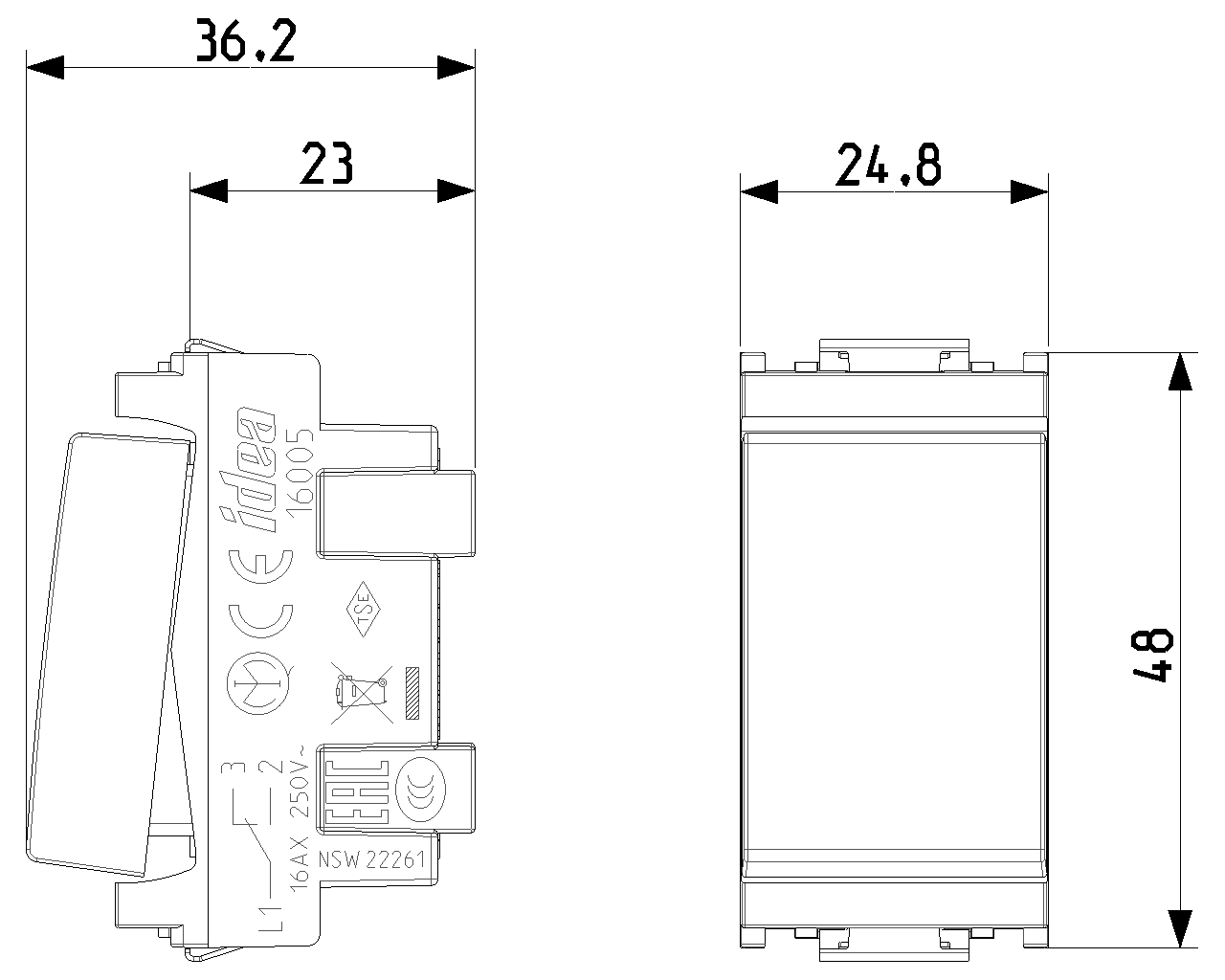 Product Catalogue - Basic devices: 1P 16AX 2-way switch grey - 16005 ...