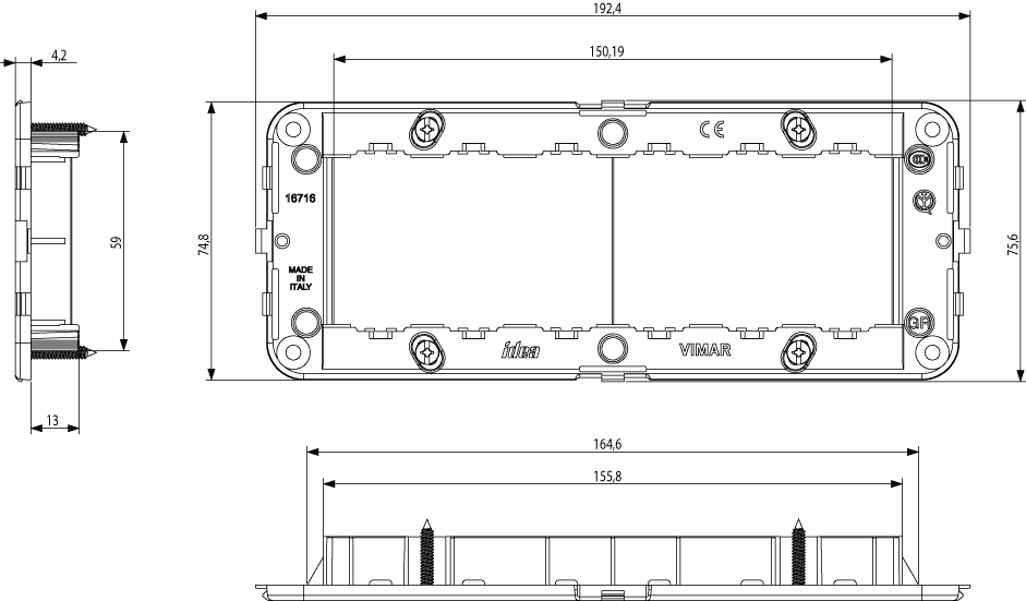 Product Catalogue - For rectangular boxes: Frame 6M +screws - 16716 ...