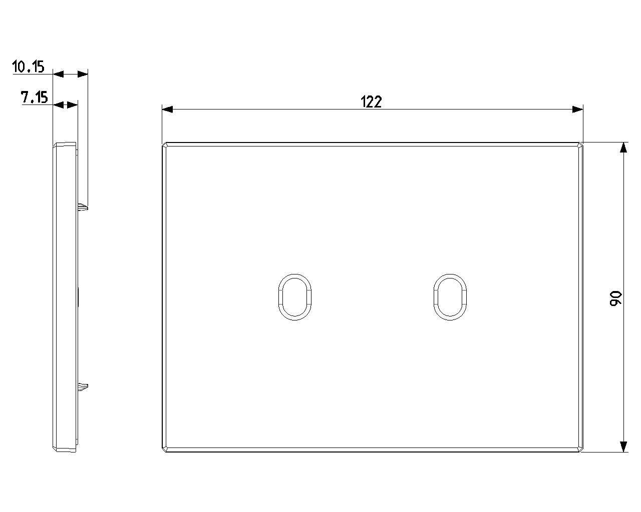 Plate 3Mx2 Vintage brushed dark bronze - 22673.2.12