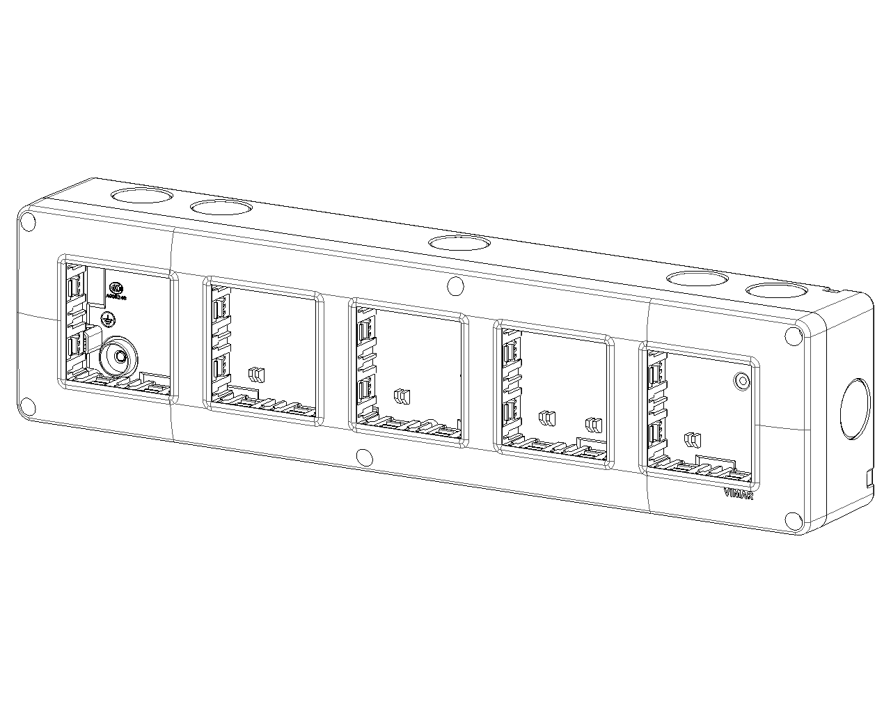IP40 enclosure 10M 2x5 - 14815