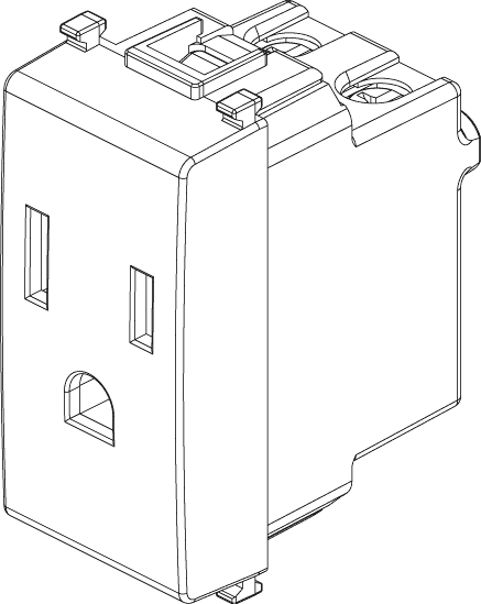 2P+E 15A 127V USA SICURY outlet white - 14242, Other standards socket ...