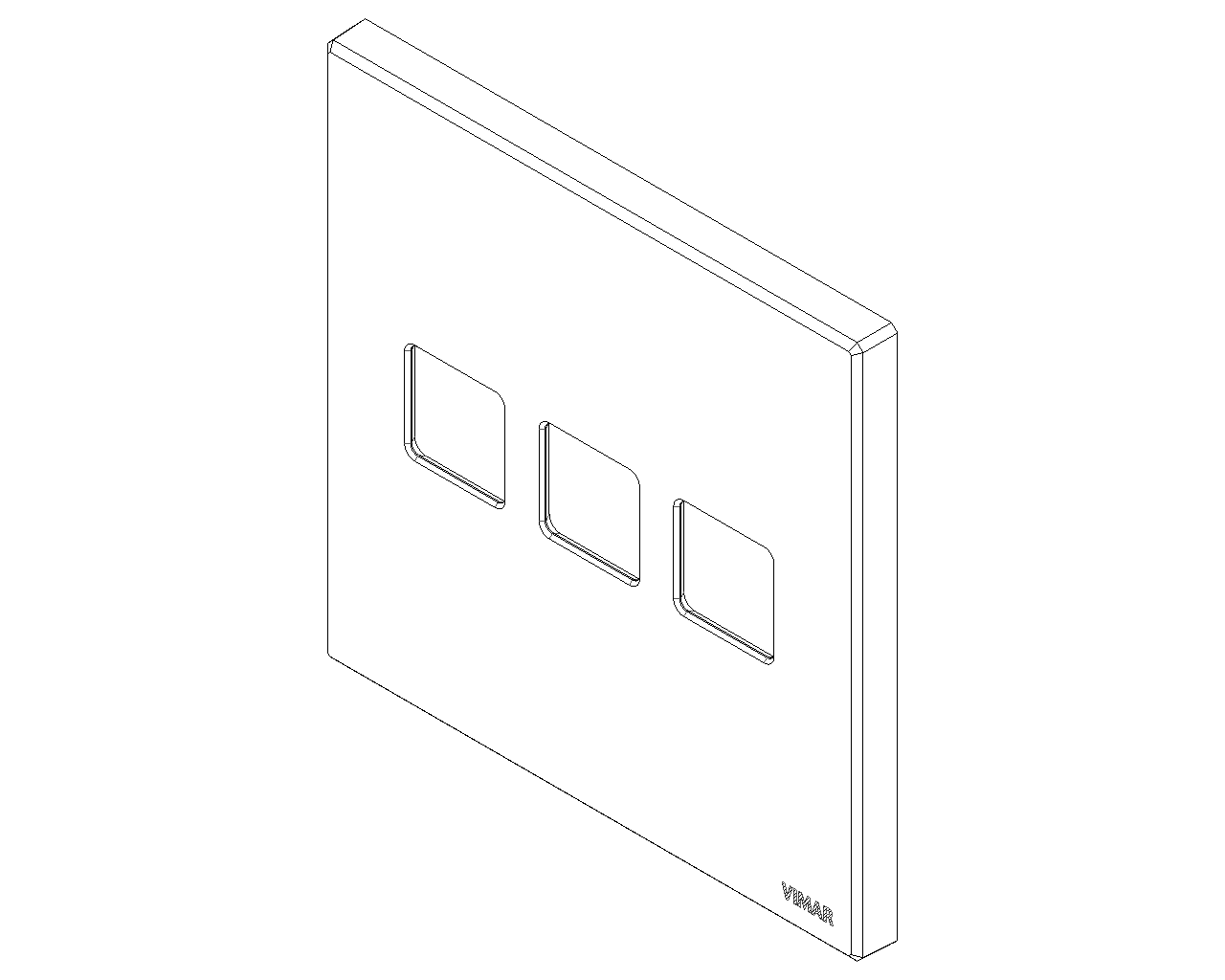 Plate 3Mx3 BS Flat gold - 22685.3.82