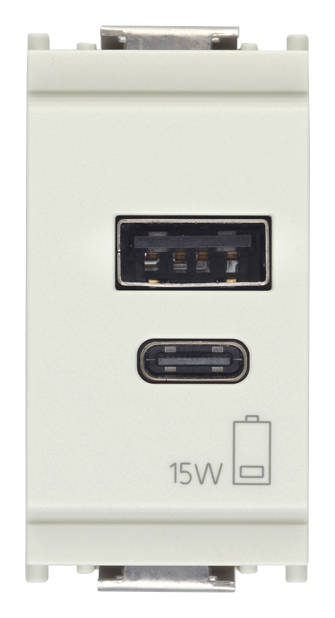 A+C-USB supply unit 5V 3A 15W 1M white - 16292.AC.15.B