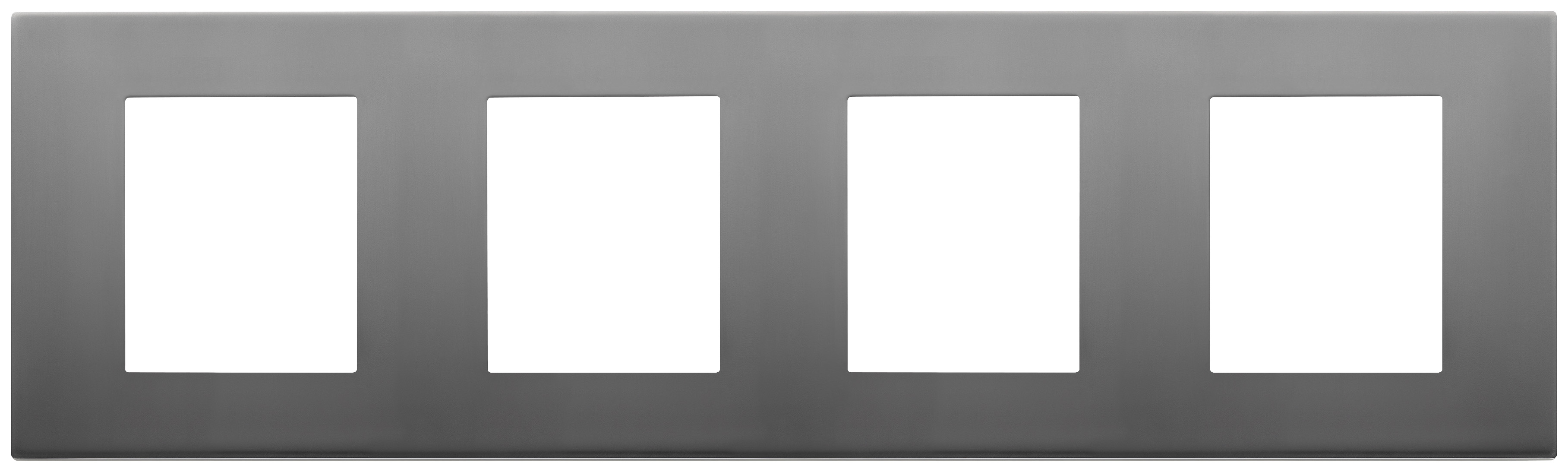 Placca 8M (2+2+2+2)int71 inox satinato - 30669.72 - Vimar