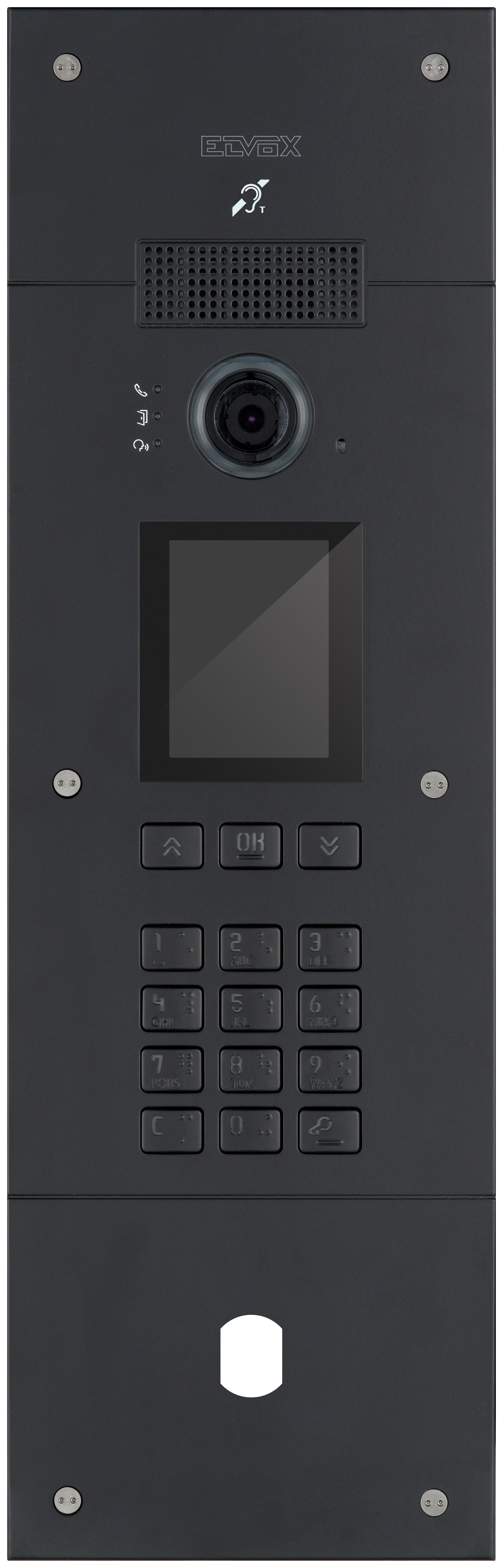 Plate PixelUp2F+hole Vigik+ blackpainted - 40402.08